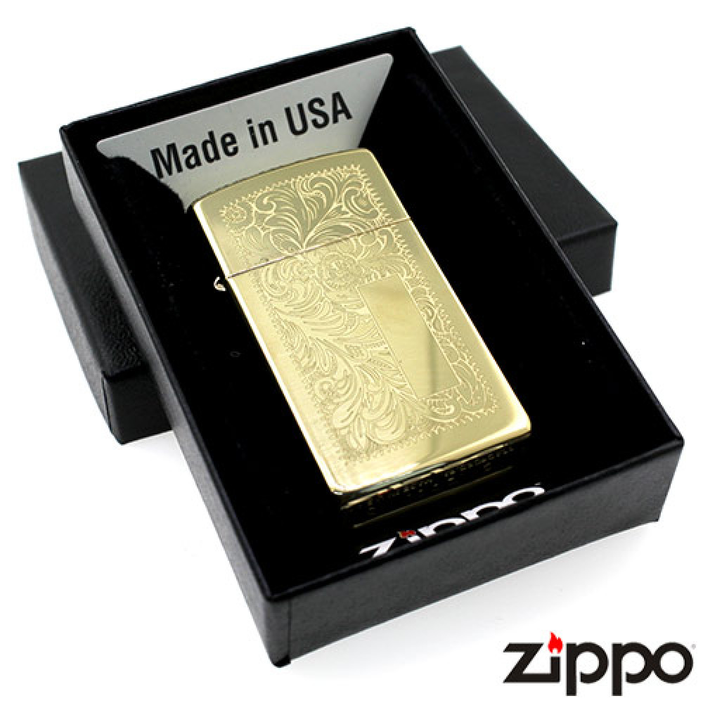 Купити Запальничка Zippo (Зіппо) вузька VENETIAN HIGH POLISH BRASS ...